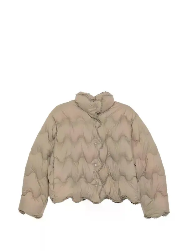 JNBY Wave-quilted Jacket With Lace Trim - Neutrals