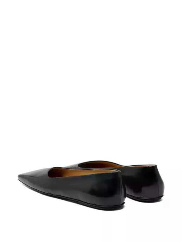 Marsèll Square-toe Ballerina Flats - Black