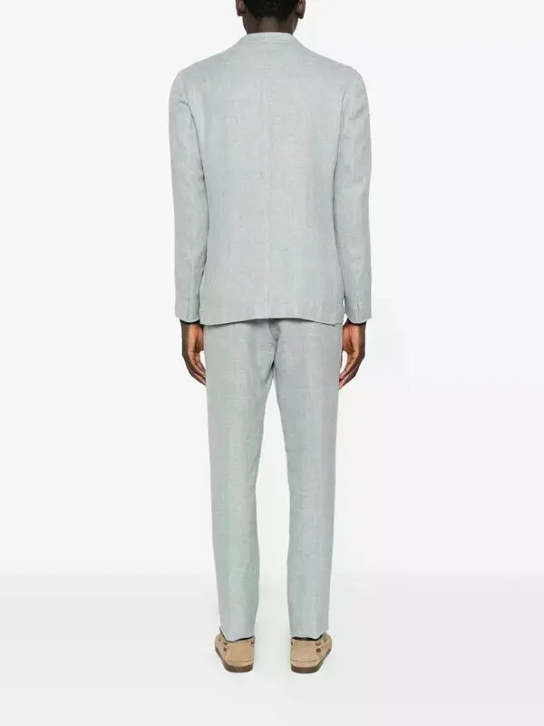 Eleventy Notched-lapel Single-breasted Suit - Blue