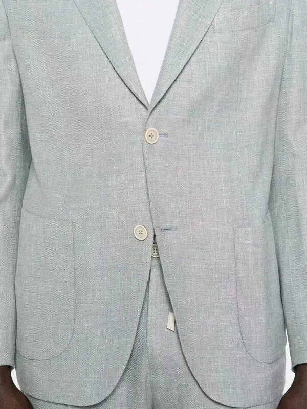 Eleventy Notched-lapel Single-breasted Suit - Blue