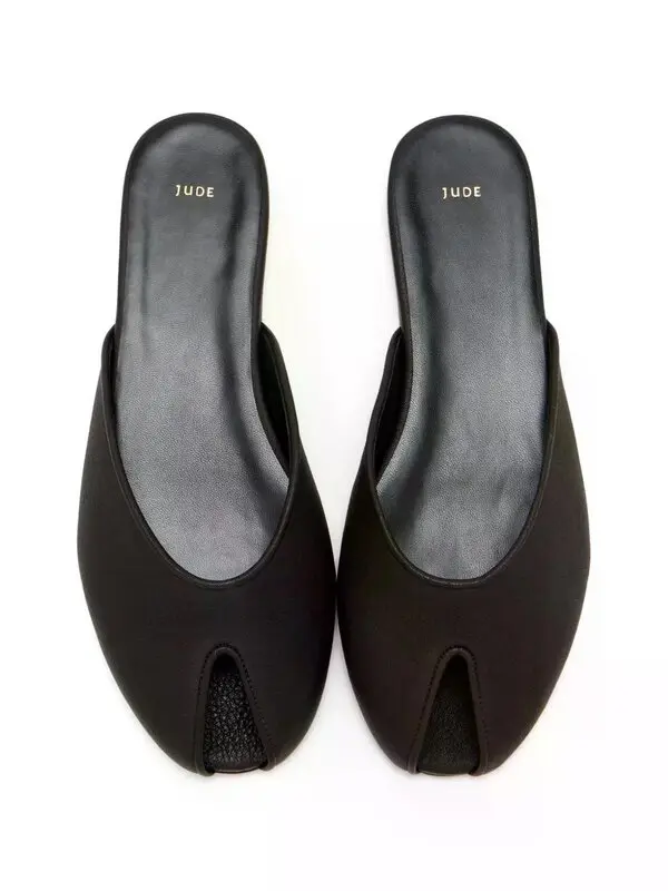 JUDE Date Peep-toe Mules - Brown