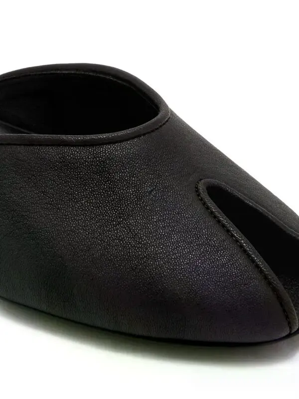JUDE Date Peep-toe Mules - Brown