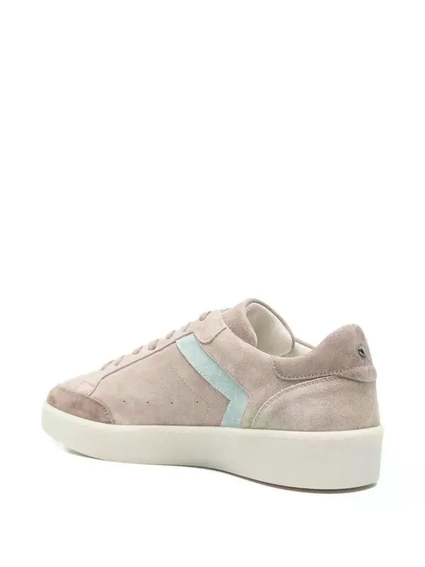 Canali Leather Detail Sneakers - Neutrals