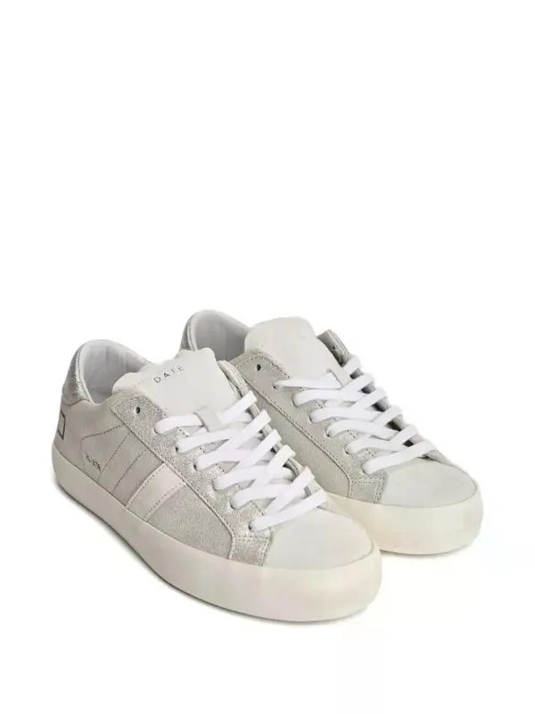 D.a.t.e. Hill Low Stardust Metallic Sneakers - Silver