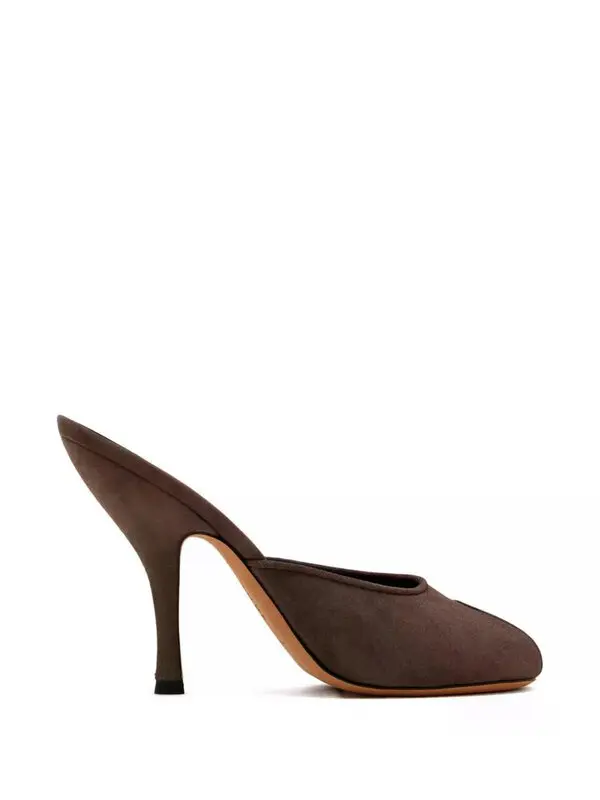 JUDE Date Peep-toe Mules - Brown
