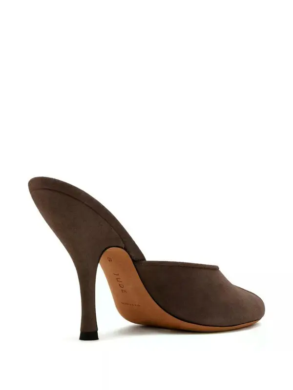 JUDE Date Peep-toe Mules - Brown