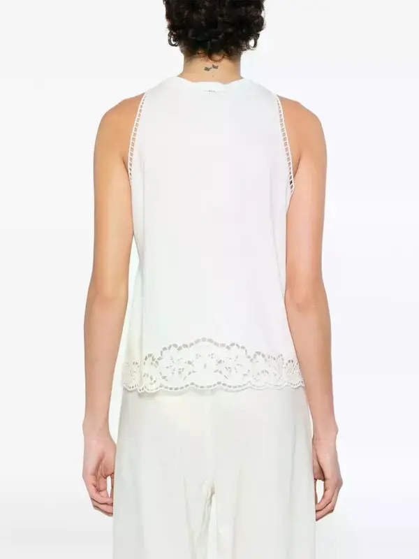 TWINSET Lace Detail Cotton Blouse