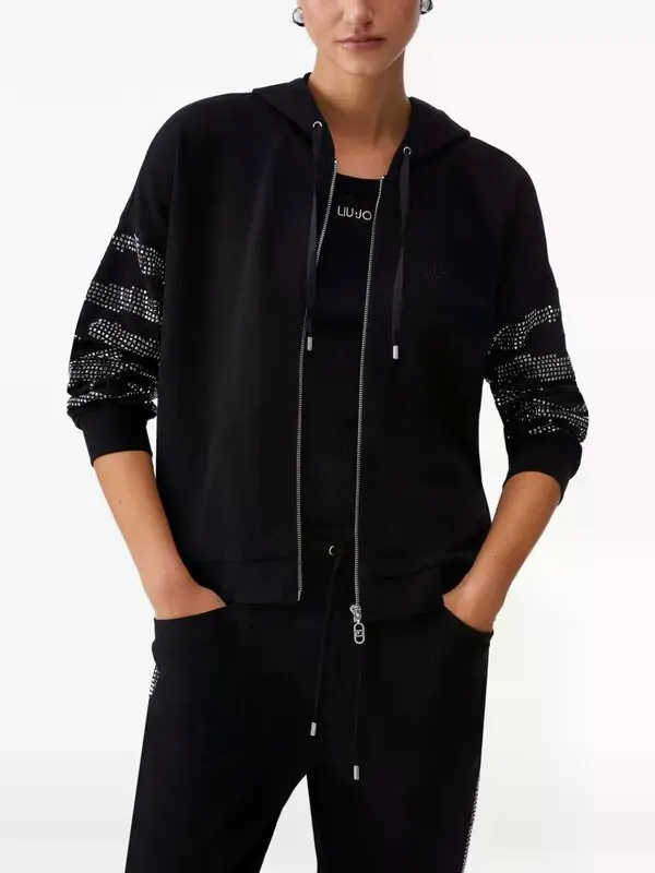 Liu Jo Appliqué Detail Zip-up Hoodie