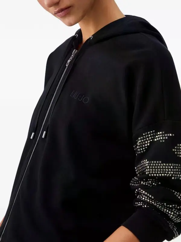 Liu Jo Appliqué Detail Zip-up Hoodie