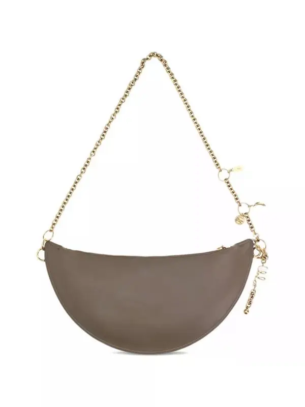 Chloé Icons Chain Leather Shoulder Bag - Grey