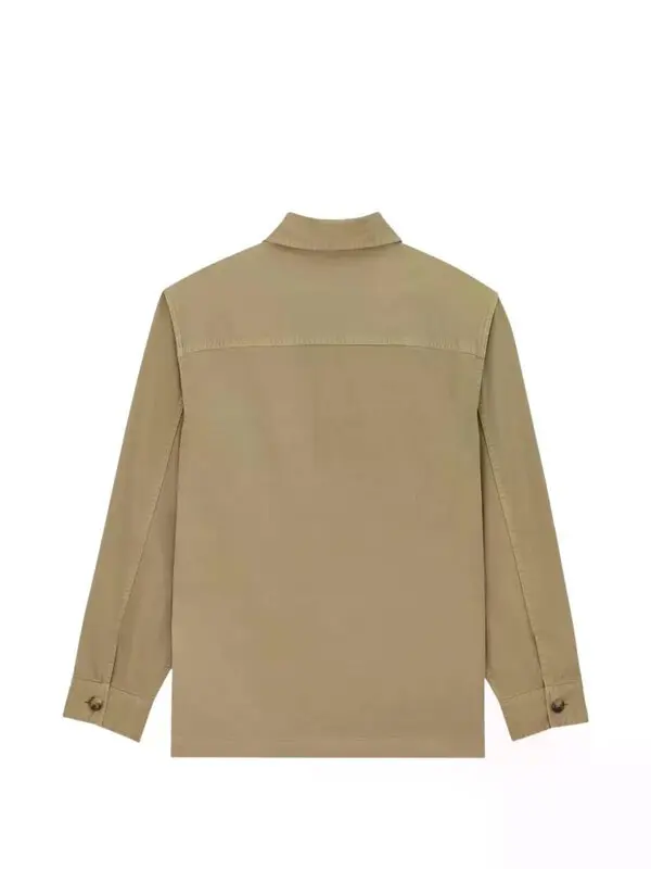 Saint Laurent Logo-embroidery Shirt Jacket - Neutrals