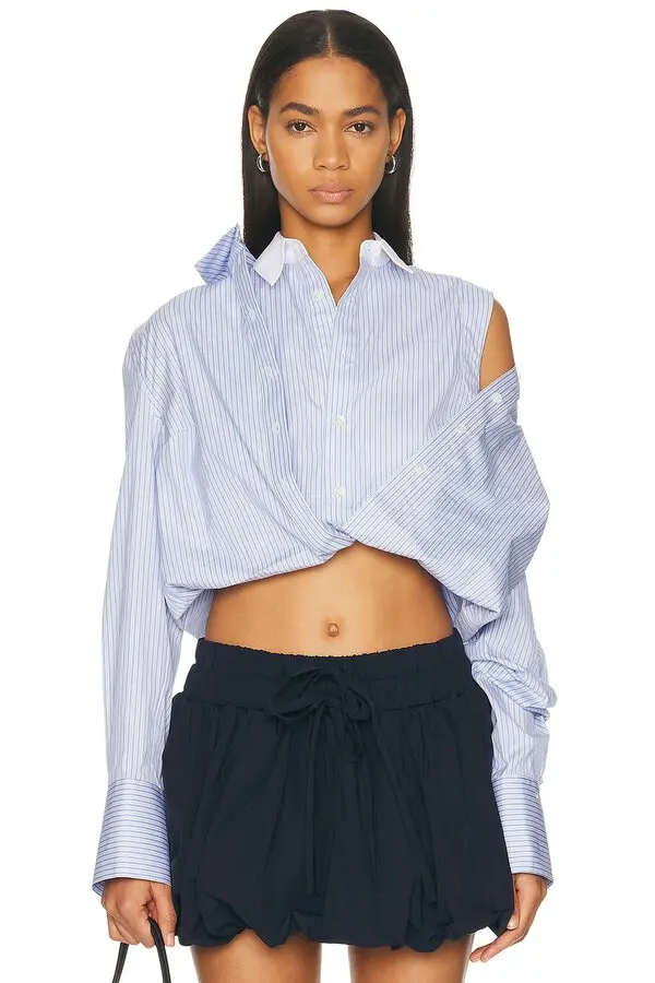 Monse Fold-up Cropped Shirt