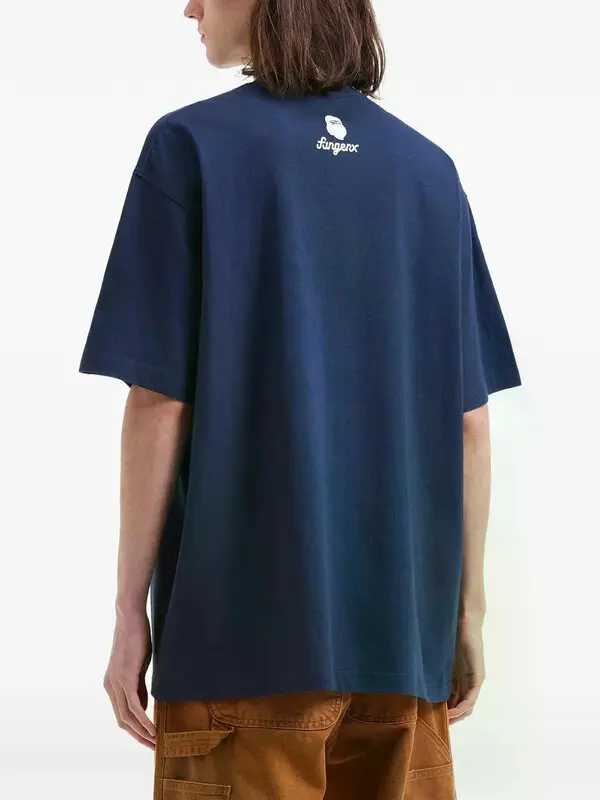 FINGERCROXX Logo-appliqué T-shirt - Blue
