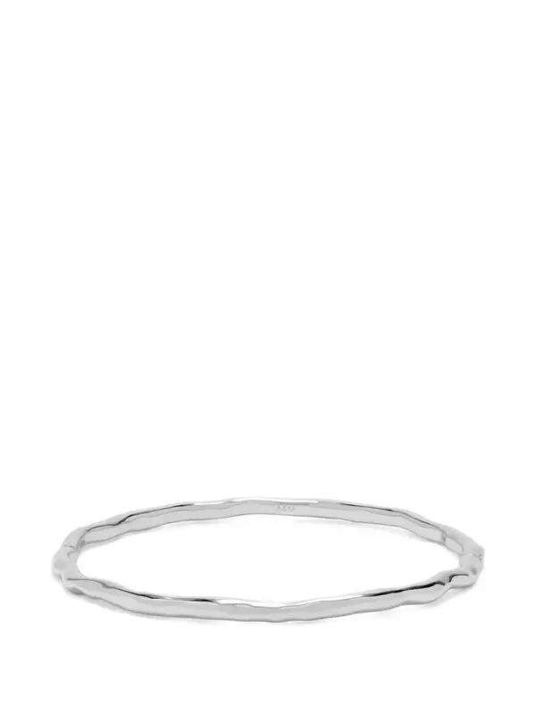 ASTRID & MIYU Molten Bangle Bracelet - Silver