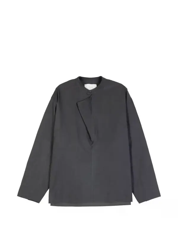 Studio Nicholson Solis Drape Collar Shirt - Grey