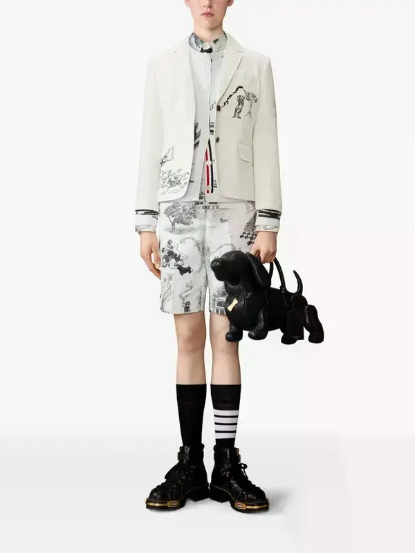 Thom Browne Long-sleeve Shirt With Embroidery - White