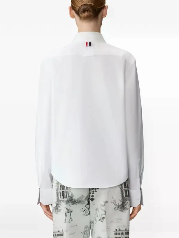 Thom Browne Long-sleeve Shirt With Embroidery - White