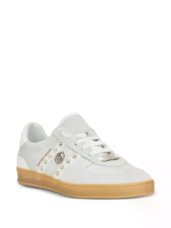Philipp Plein Rebel Star Embellished Low-top Sneakers - Grey