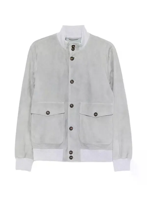 Eleventy Suede Jacket - Blue