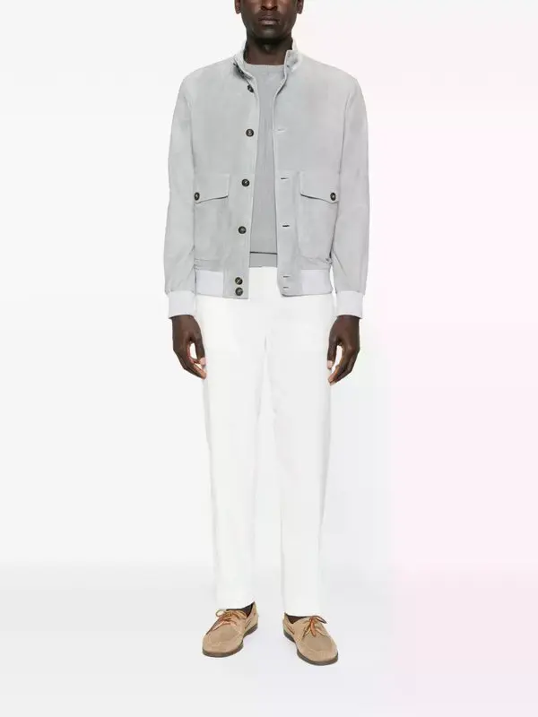 Eleventy Suede Jacket - Blue