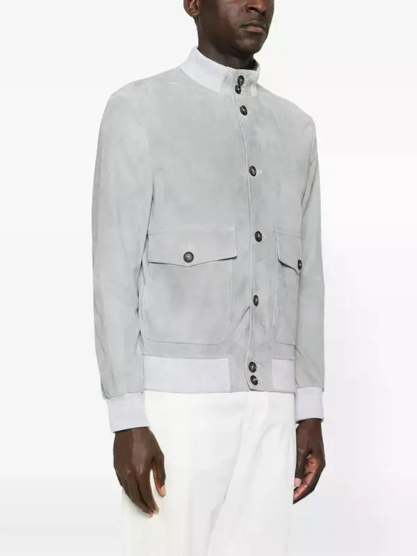 Eleventy Suede Jacket - Blue