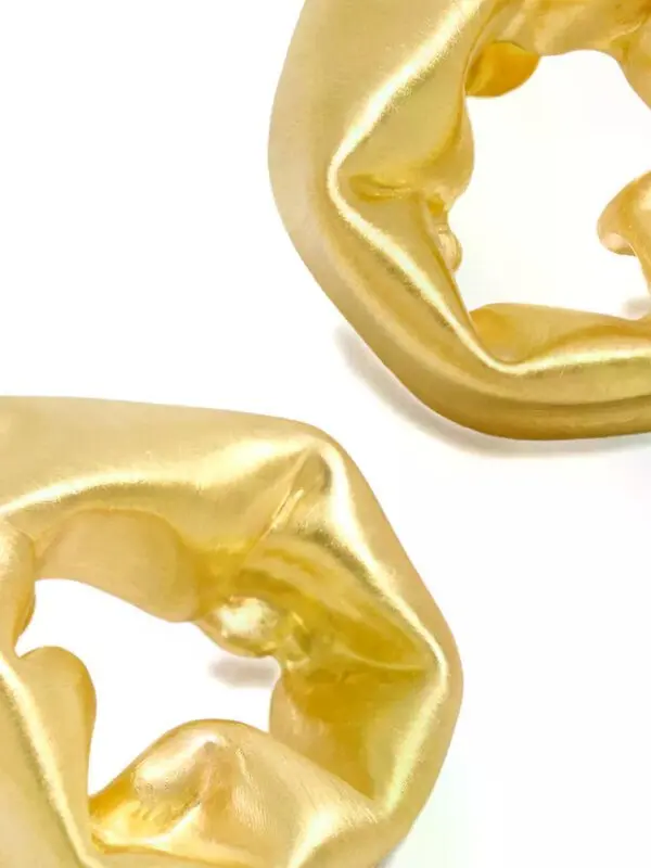Completedworks Hollow Hammered-effect Earrings - Gold