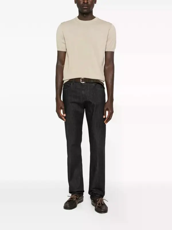 Canali Short-sleeve Knitted T-shirt