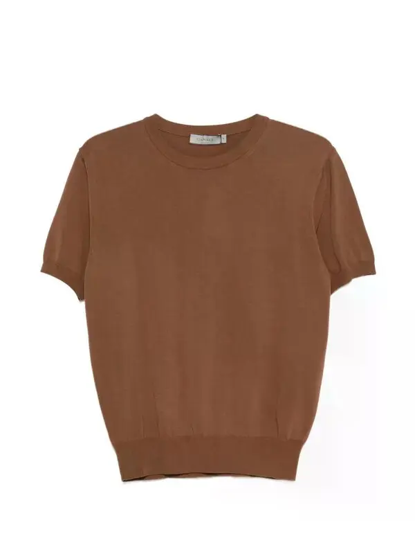 Canali Short-sleeve Knitted T-shirt