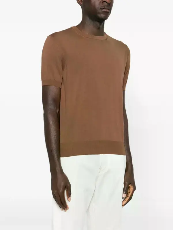Canali Short-sleeve Knitted T-shirt