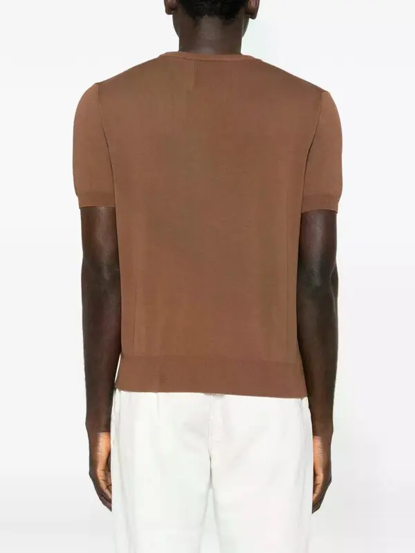 Canali Short-sleeve Knitted T-shirt