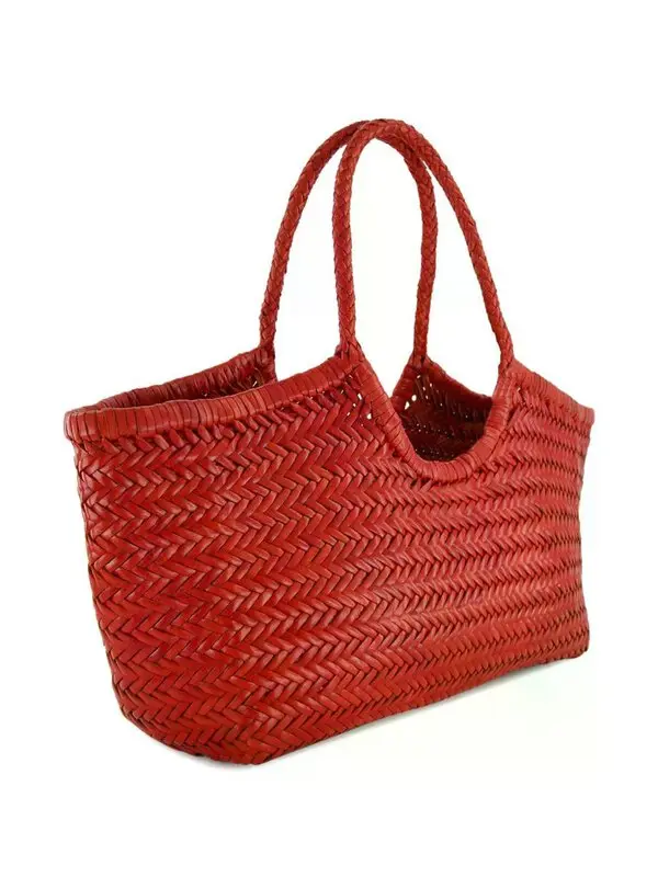 Dragon Diffusion Herringbone Leather Tote
