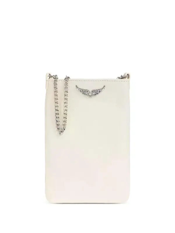 Zadig&Voltaire Leather Bag With Chain Detail - Neutrals
