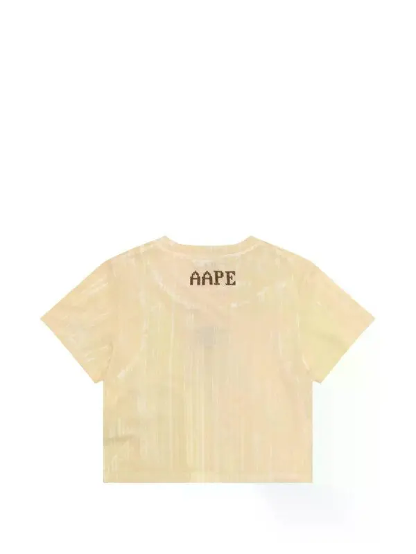 AAPE BY *A BATHING APE Logo-embroidered T-shirt - Neutrals