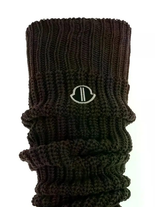 MONCLER + RICK OWENS Ruffled Logo Socks