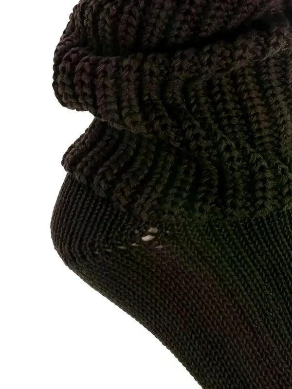 MONCLER + RICK OWENS Ruffled Logo Socks