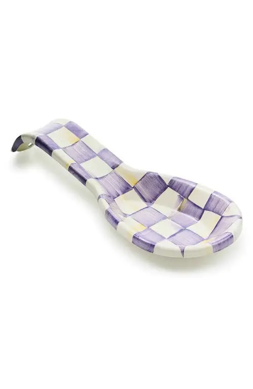 MACKENZIE-CHILDS Check Spoon Rest - Violet