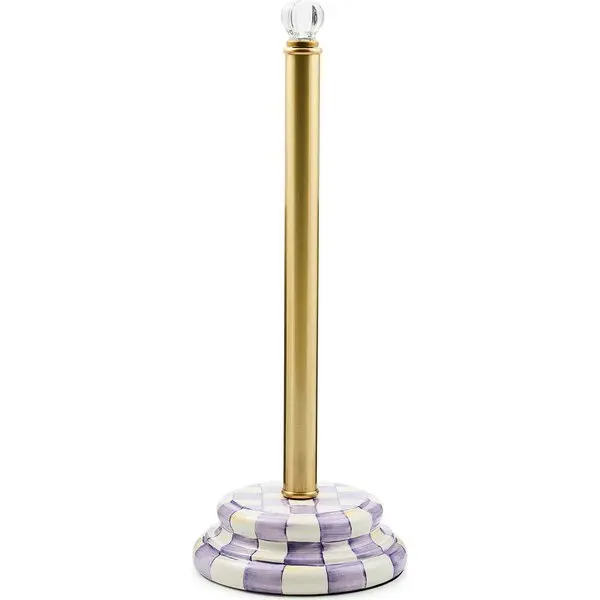 MACKENZIE-CHILDS Check Toilet Tissue Holder - Violet
