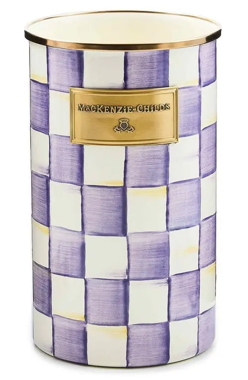 MACKENZIE-CHILDS Check Utensil Holder - Violet