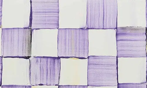 MACKENZIE-CHILDS Check Enameled Steel Charger Plate - Violet