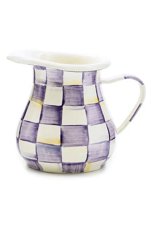 MACKENZIE-CHILDS Check Enameled Steel Creamer Jug - Violet