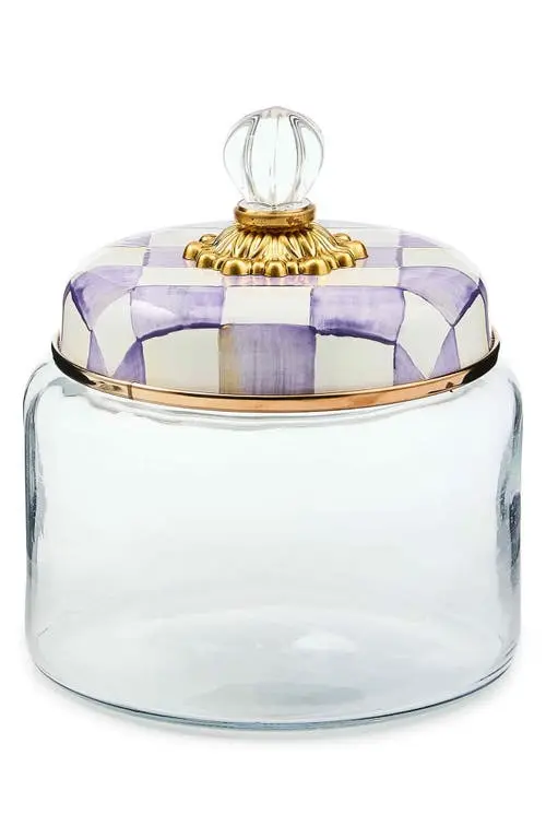 MACKENZIE-CHILDS Check Small Kitchen Canister - Violet