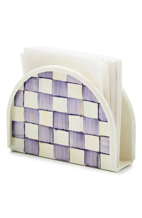 MACKENZIE-CHILDS Check Enameled Steel Napkin Holder