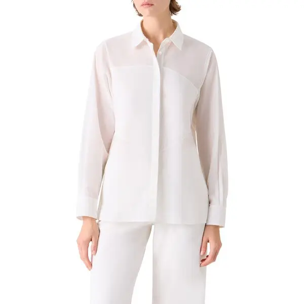 Akris Polygon Cotton Voile Shirt