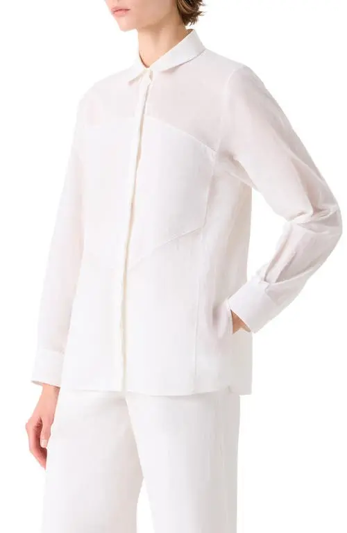 Akris Polygon Cotton Voile Shirt