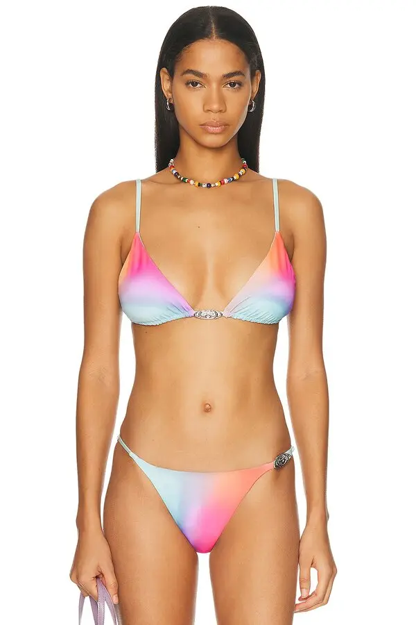 Casablanca Triangle Bikini Top - Glass Gradient