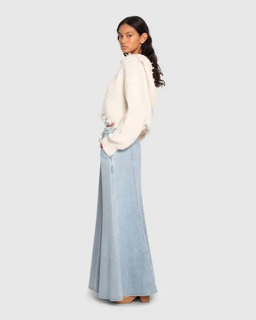 BELLE & BLOOM Flared Maxi Skirt