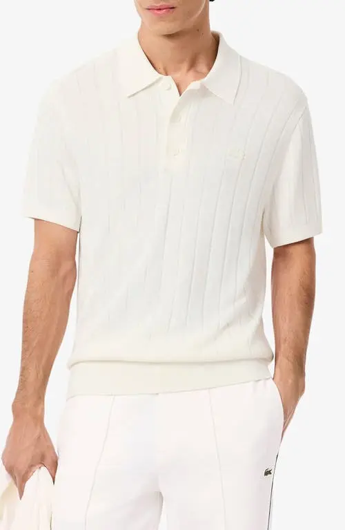 Lacoste Classic Fit Rib Polo - Flour