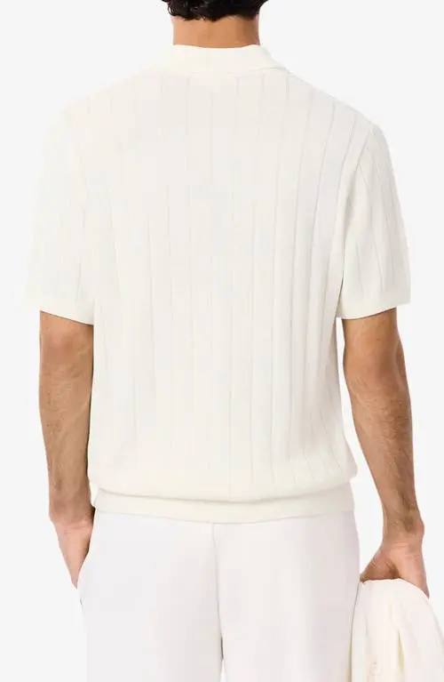 Lacoste Classic Fit Rib Polo - Flour