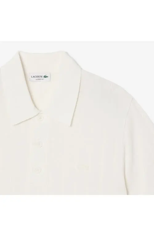 Lacoste Classic Fit Rib Polo - Flour