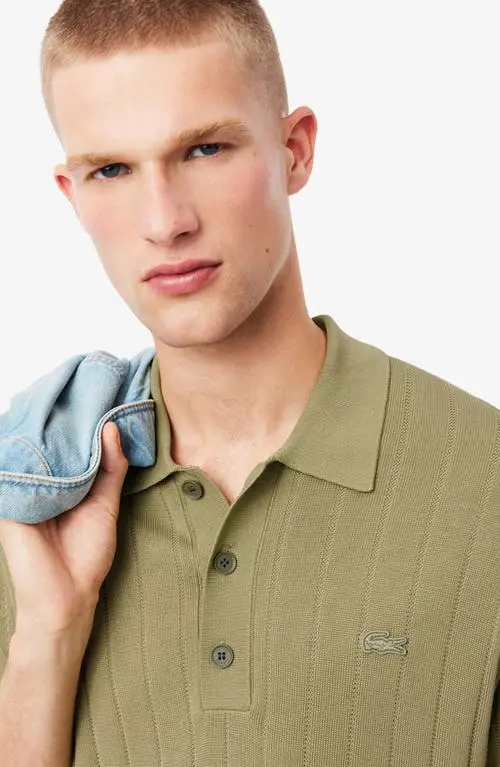 Lacoste Classic Fit Rib Polo - Olive